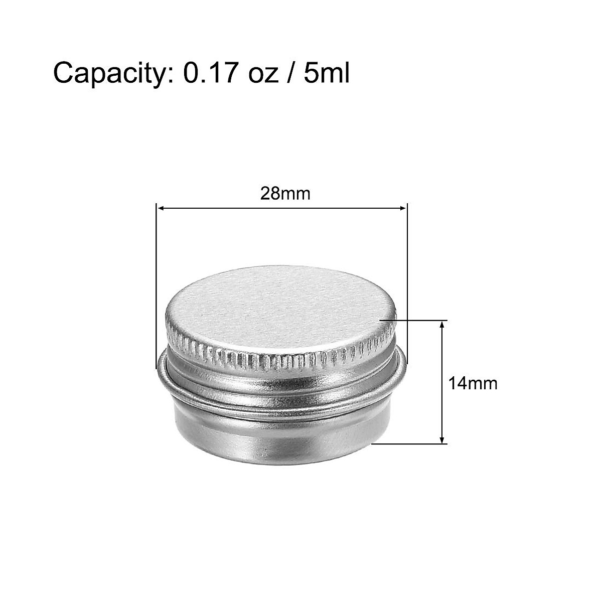 uxcell 12 Pack 0.17 oz Round Aluminum Cans Tin Can Screw Top Metal Lid Containers for Crafts, Candles, 5ml
