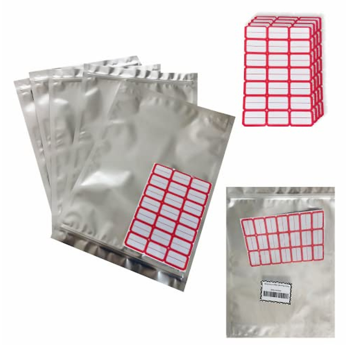 GENERIC 25 PCS 1 Gallon - Mylar bags for food storage, 9.44 Mil (10"x14") Extra Thick Stand-Up Ziplock Bags and Sealable bags, Zipper Pouches with windows