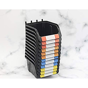 Pegboard Bins Kit 12 PACK Black Pegboard Parts Storage Tool Peg Borad Workbench Bins Organize Hardware,Attachments,Accessories (12 Pack)