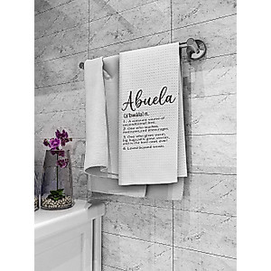 Dibor Abuela Definition Kitchen Towels Dish Towels Dishcloth,Abuela Grandma Appreciation Decorative Absorbent Drying Cloth Hand Towels Tea Towels for Bathroom Kitchen,Grandma
