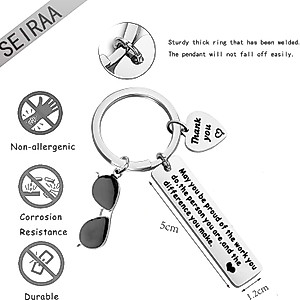 SEIRAA Security Guard Gift You Make a Difference Keychain Appreciation Thank You Gift for Safety Officer Security Officer (Security Guard keychain)