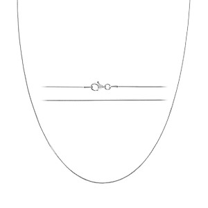 KISPER Silver 8 Sided Snake Chain Necklace –Thin, Dainty, 925 Sterling Silver Jewelry for Women & Men with Lobster Clasp – Made in Italy, 18”