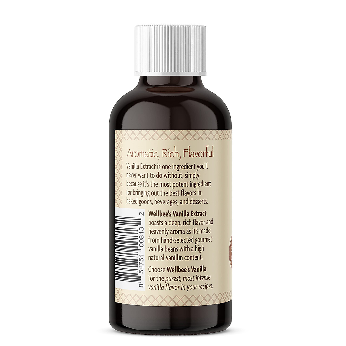 Wellbee's Pure Vanilla Extract 4 oz - Gourmet Vanilla - Non-GMO - Paleo & SCD Approved - All-Natural Flavor Vanilla Extract for Baking