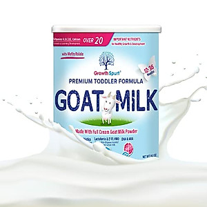 Goat Milk Toddler Formula – Growth Spurt Powdered Goat's Milk Toddler Formula – Lactoferrin, 2'-FL HMO, Prebiotics, Probiotics, Iron, DHA & ARA, Methylfolate, Immune Support, Non GMO Infant Baby Transition Weaning