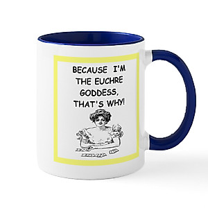CafePress Euchre Mugs Ceramic Coffee Mug, Tea Cup 11 oz