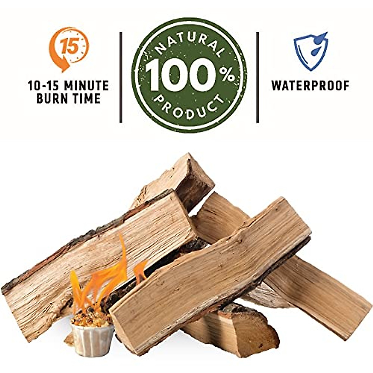 Superior Trading Fire Starter Pods in Travel Packs - Fire Starters for Campfires, BBQ, Grill, Pit, Wood Stove & Charcoal Starter, 15-20-Min Burn, 40 Extra Large Pods, USA Made, Brown, 3.5 Lbs