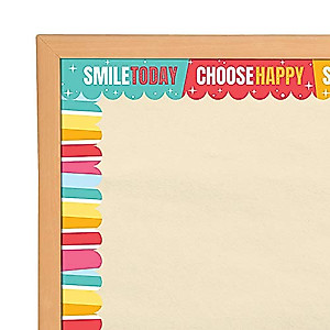 Double-Sided Happy Day Bulletin Board Borders - Educational - 12 Pieces