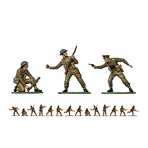 Airfix Vintage Classics WWII British Infantry 1:32 WWII Military Diorama Plastic Model Figures A02718V