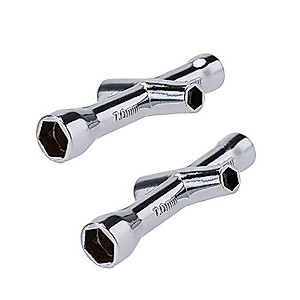ShareGoo 2 Pack 4mm 5mm 5.5mm 7mm Cross Wrenches Maintenance Tool ,Small Sleeve Hex Socket Wheel Spanner for RC Model Car Truck Buggy