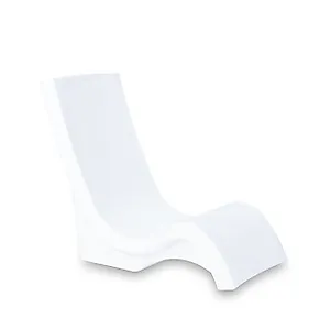 Step2 Vero Pool Chair, Fade-Resistant, Waterproof Patio Furniture for Sun Shelf, Use in Pools up to 9-Inches of Water, Weighted, White