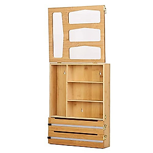 lesolar Foil and Plastic Wrap Organizer,Plastic Wrap Dispenser with Cutter and Ziplock Bag organizer,kitchen drawer organizer,Wall Mounted 6 in 1 Bamboo Ziplock Bag Storage Organizer for Gallon, Quart, Sandwich,Snack,Cling Film,Wax and Aluminum Foil