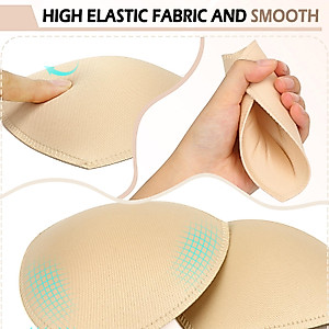 Fypxd 6 Pairs Removeable Bra Pads Inserts Push up for Sport Bra and Bikini Tops Beige