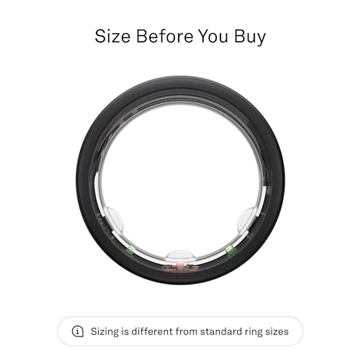 Oura Ring Gen3 Horizon - Stealth - Size 12 - Smart Ring - Size First with Oura Ring Gen3 Sizing Kit - Sleep Tracking Wearable - Heart Rate - Fitness Tracker - 5-7 Days Battery Life