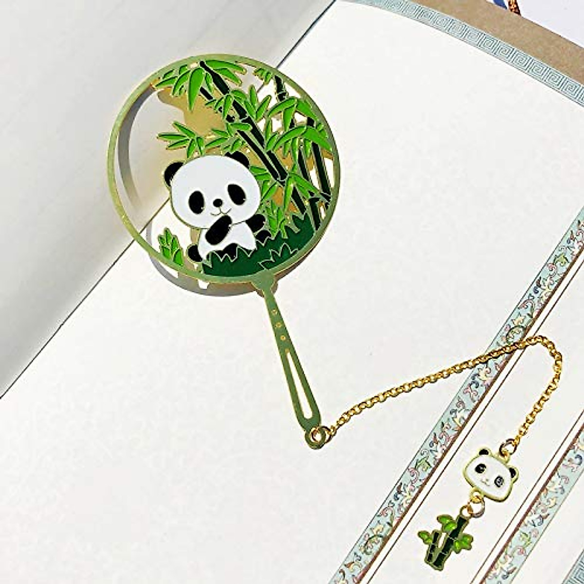 Unique Designed Panda Metal Bookmarks Specially Good for Gifts (Set of 7)