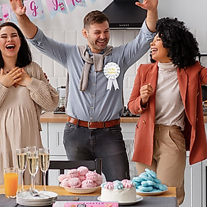 WIDEIDEAL White It's My Birthday Tinplate Badge Pin, Boys and Girls Happy Birthday Award Ribbon Children Adults Party Decorations Sign