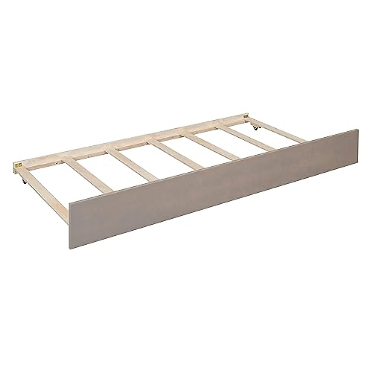 WADRI Modern Full Size Canopy Platform Bed with 2 Drawers and Trundle Bed, Wood Canopy Platform Bed with Support Slat, 4-Post Canopy Platform Bed Frame for Kids Teens Adult, No Box Spring Needed