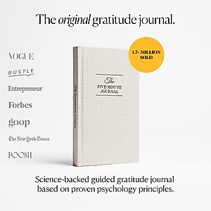 Mindful Moment Bundle - Five Minute Gratitude Journal and 5-Minute Hourglass Sand Timer