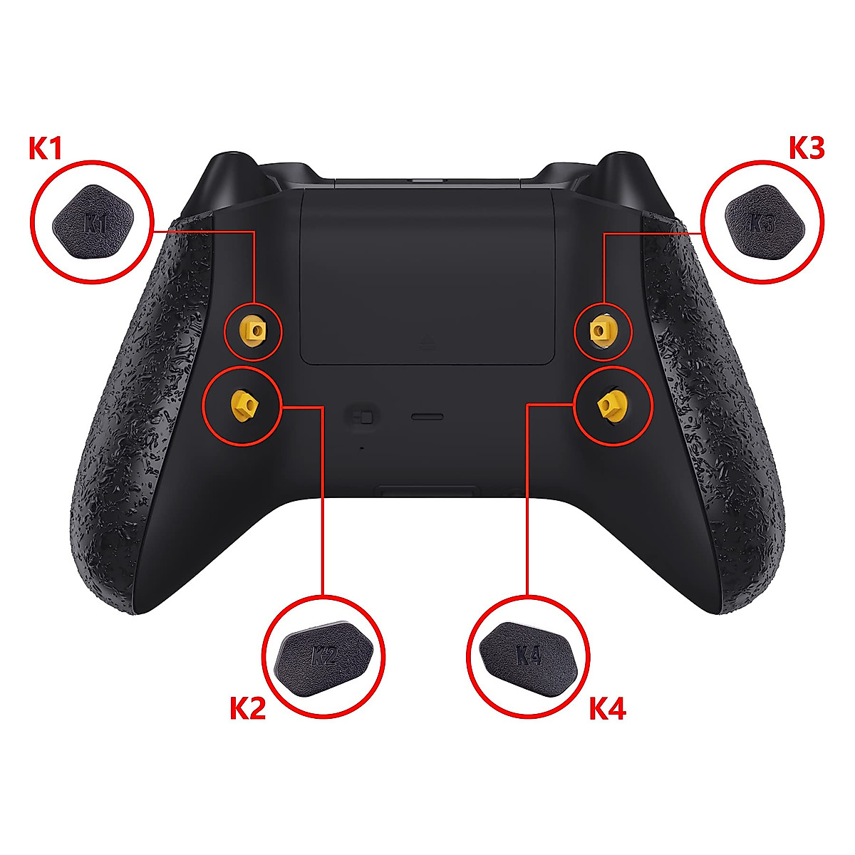 eXtremeRate Hope Programable Remap Kit for Xbox Series X/S Controller, Upgrade Boards & Redesigned Back Shell & Side Rails & Back Buttons for Xbox Core Controller - Textured Black