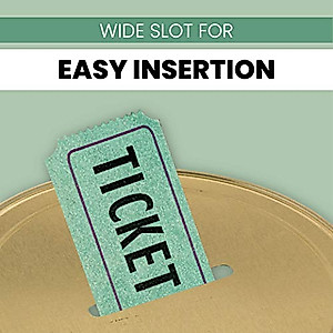 Large Coin Bank Jar with Slotted Gold Lid Holds Over $2,900 in Coins- Mason Money Jar Used for Piggy Bank and Raffle Ticket Drawing - Glass Money Jar Made in USA - Gallon