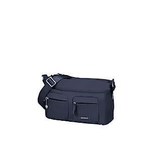 Samsonite Shoulder Bag M with 2 Front Pockets (28 cm), Blue (Dark Blue)