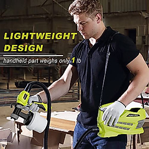 VONFORN Paint Sprayer, 800W HVLP Electric Spray Paint Gun with 6.5FT Airhose, 4 Nozzles & 3 Patterns, Spray Gun for Cabinets, Fence, Garden Chairs, Furniture, Walls etc. VF820