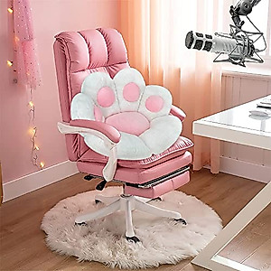 MOONBEEKI Cat Paw Cushion Chair Comfy Kawaii Chair Plush Seat Cushions Shape Lazy Pillow for Gamer Chair 28"x 24" Cozy Floor Cute Seat Kawaii for Girl Worker Gift, Dining Room Bedroom Decorate White