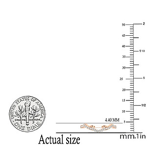 Dazzlingrock Collection 0.15 Carat (Cttw) Round White Diamond Women Stackable Wedding Band, 10K Rose Gold, Size 8