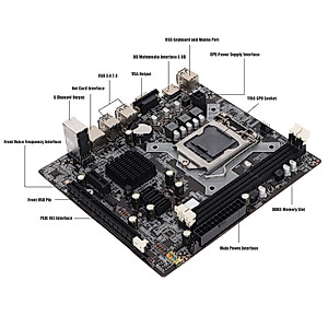 Gaming Motherboard, CPU LGA 1150 Socket Computer Motherboards, DDR3 1600/1333/1066 MHz Memory, Integrated Chip Sound Card, Network Card, Gaming Mainrboard for Desktop Computers