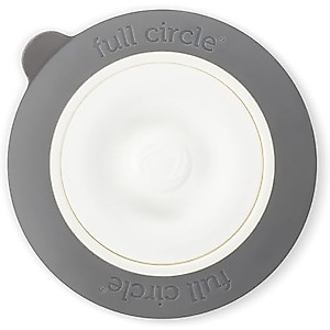 Full Circle Sinksational Sink Strainer with Stopper, White/Gray