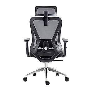 Techni Mobili Truly Ergonomic Office Chair with Lumbar Support & Adjustable Headrest – Breathable Mesh Office Chair with 5 Precision Adjustment Points, Black