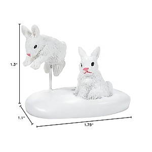 Department 56 Village Accessories Tiny Christmas Bunnies Figurine, 1.3 Inch, White