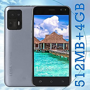 CAOY Unlocked Mobile Phones, Adnroid 5.1Smart Phone HD Full Screen Water Drop Screen Phone, Dual SIM Unlocked Smartphones 512MB + 4GB 4.0 Inch, 2MP Mobile Cell Phone The Gift for Friends (Purple)