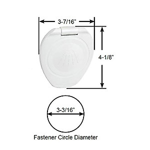Scandvik 12107P Vertical or Horizontal Recessed Transom Shower, White, Size: Pack of 1
