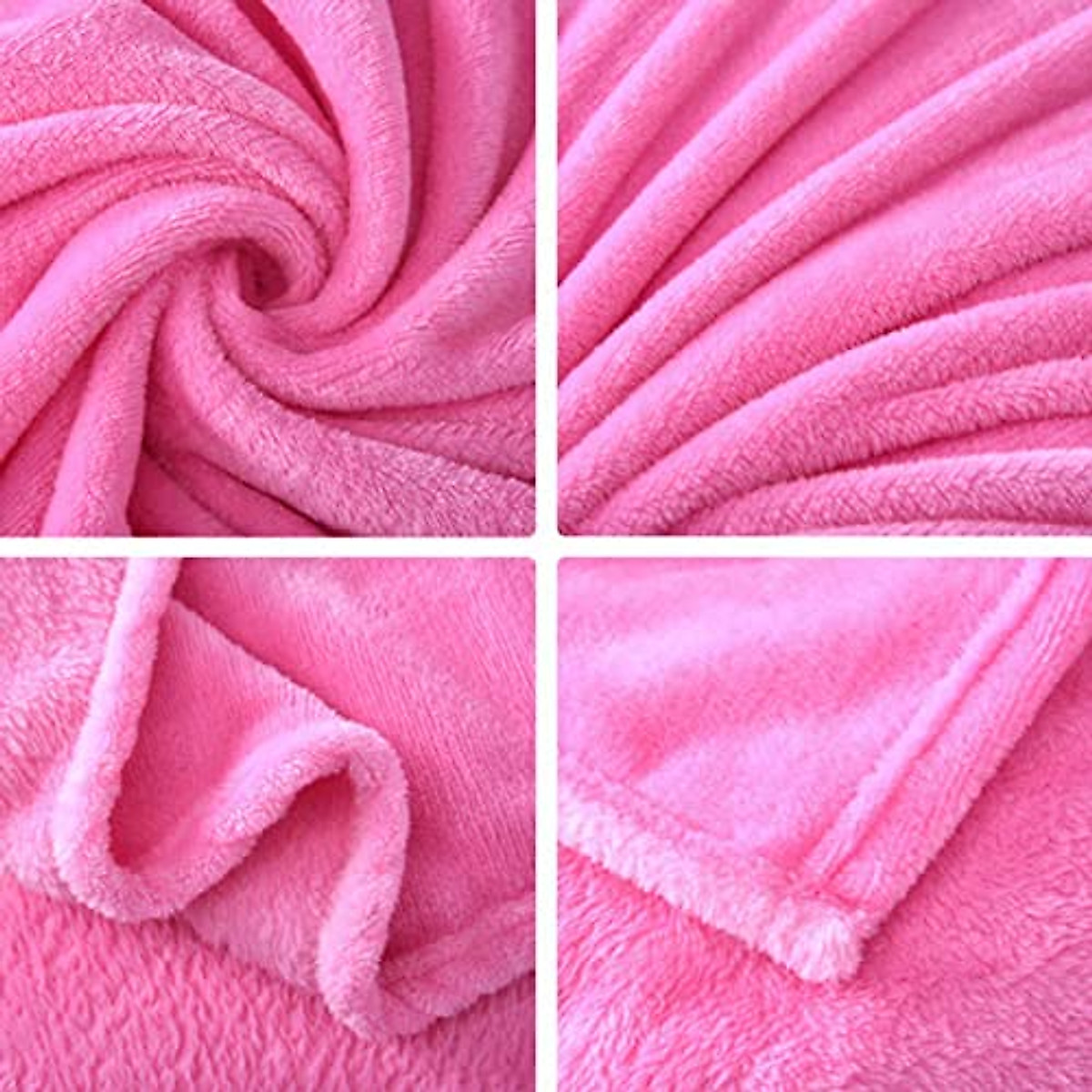 KOqwez33 Textured Soft Blanket, Warm and Lightweight Throw Blanket, Ultra Soft Warm Cozy Throw Blanket Rug Plush Fleece Bed Sofa Couch Pad Home - Red