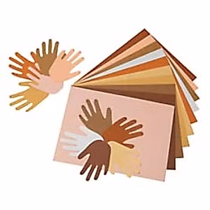 Prang (Formerly SunWorks) Shades of Me Construction Paper, 5 Assorted Skin Tone Colors, 12" x 18", 50 Sheets