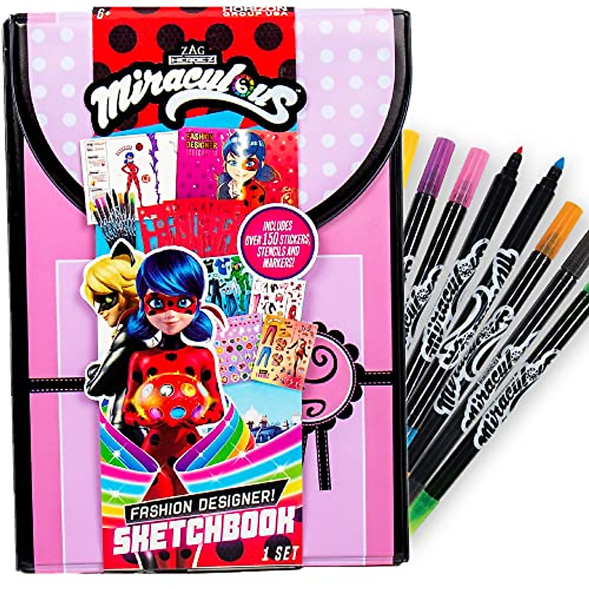 Miraculous Fashion Designer Sketchbook, Miraculous Ladybug Toys, Ladybug and Cat Noir, Ladybug and Cat Noir Toys, Miraculous Ladybug Stickers, Miraculous Stickers, Ladybug Toy, Ladybug Girl, Ages 6+