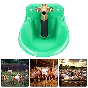 Evonecy Cattle Water Bowl, Unique Design Black Automatic Cattle Water Drinking Bowl, Cattle Drinking Tool, for Pig Cattle