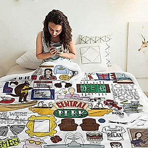 Friends Blanket Fleece Throw Blanket,Soft Warmer Flannel Blanket,Double-Layer Printed Blanket for Couch,Bedding,Sofa,Living Room and Camping All Season 60"X50"