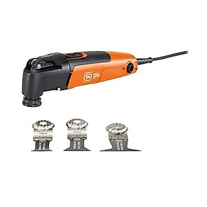 Fein MultiMaster MM 300 Plus Start Oscillating MultiTool Set with QuickIn System - StarLockPlus Mount, 250 W, 11,000-20,000 OPM - 72297261090