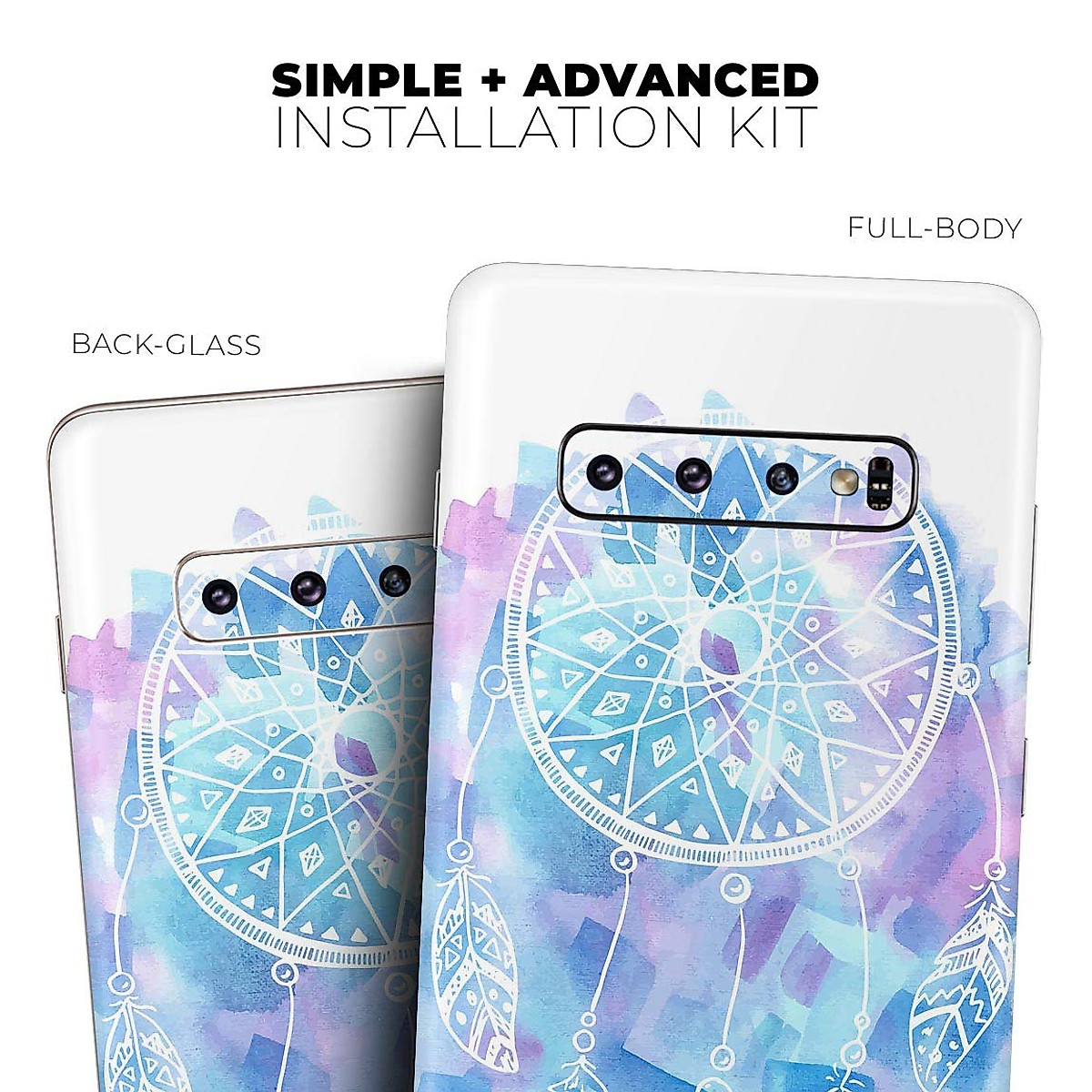 DesignSkinz Watercolor Dreamcatcher Protective Vinyl Decal Wrap Skin Cover Compatible with The Samsung Galaxy S20 (Screen Trim & Back Glass Skin)
