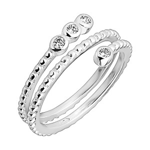 Silpada 'Interstellar' Cubic Zirconia Ring in Sterling Silver, Size 8, Size 8