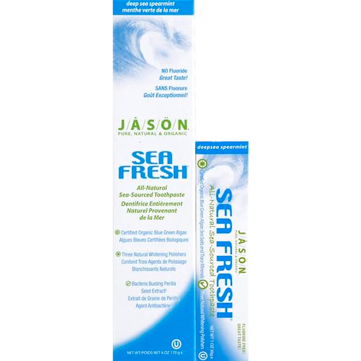 Jason Sea Fresh Strengthening Fluoride-Free Toothpaste, Deep Sea Spearmint, 6 Oz