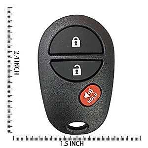 2 NEW Replacement For 2005-2016 TACOMA Keyless Entry Remote Control GQ43VT20T By AutoKeyMax