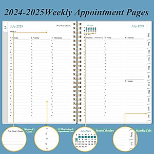 2024-2025 Appointment Book & Planner - A5 2024-25 Daily Hourly Planner from July 2024 - June 2025, Weekly Appointment Book with 30-Minute Interval, Medium 6.4" x 8.5", Dark Blue