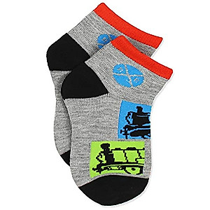 Thomas the Train & Friends Boys 6 pack Socks (Small (4-6), Thomas Grey/Multi)