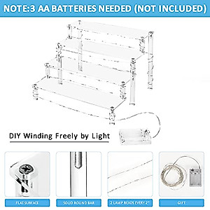 Display Shelf Cake Stand – 4 Tier Shelf Cake Pop Stand – Multifunctional and Durable Acrylic Stand – Mounting Hardware Included – Ideal for Desserts, Cosmetics, Glassware, Figurines