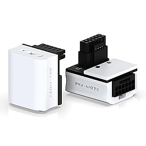EZDIY-FAB 12VHPWR 12+4 Pin Angle Connector Power Adapter for RTX40' Series Graphics Card, Supports 600W Output, Comptatible to RTX4090,4080,4070ti -90 Degrees STD Type- White