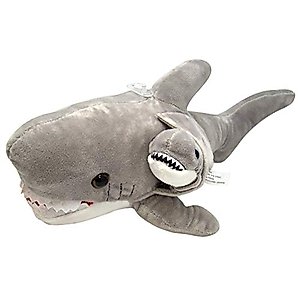 Soft Plush Shark With Pouch And Mini Pup, 16 Inches