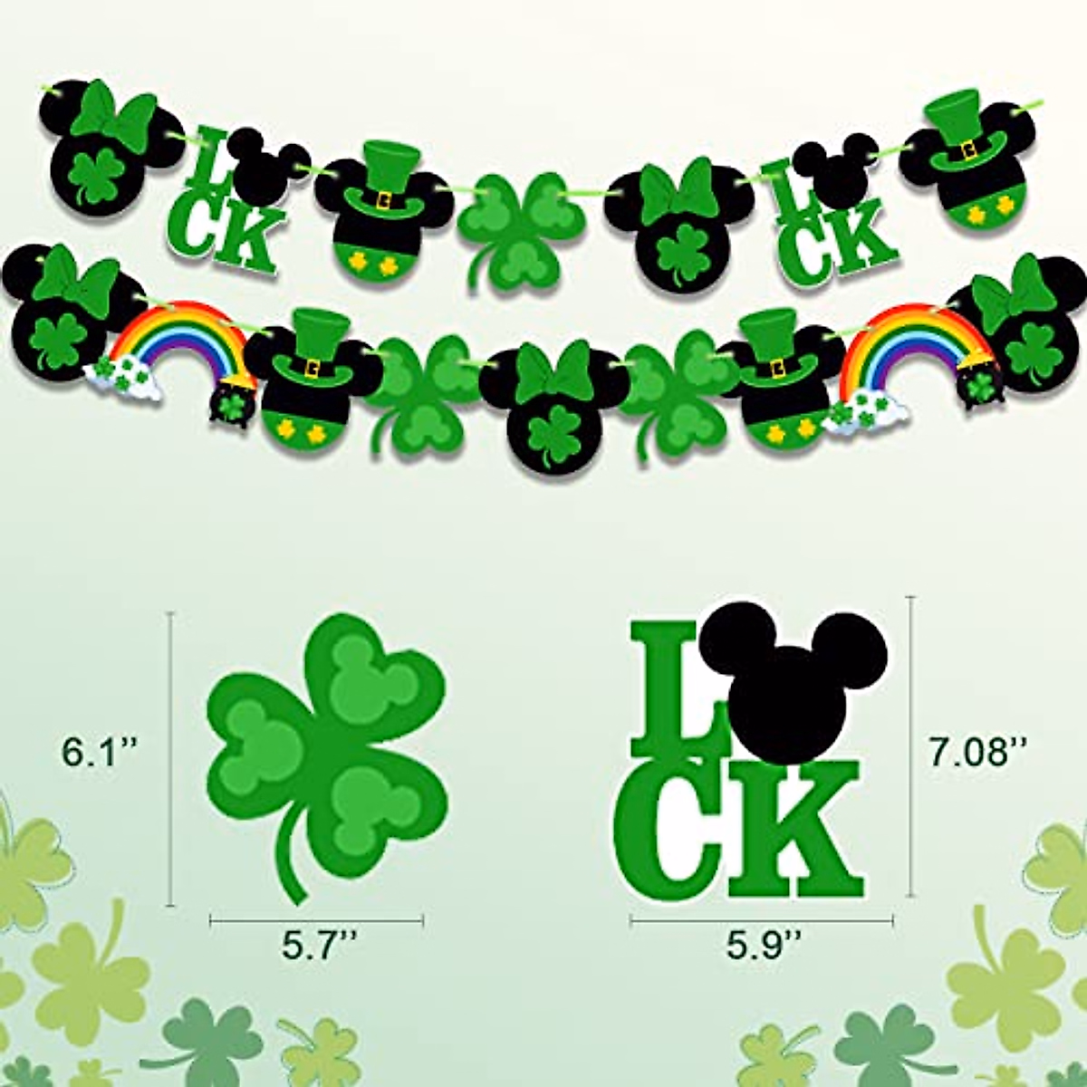 St Patricks Day Decorations Happy St Patricks Day Banner Shamrock Clover Hanging Garland Irish Theme Party Lucky Decor Supplies