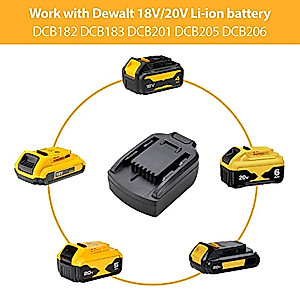Crivnhar Battery Convert Adapter for Dewalt 18V/20V Li-ion Battery to Worx 20V WA3520 WA3525 WA3575 WA3578 Power Tool Battery